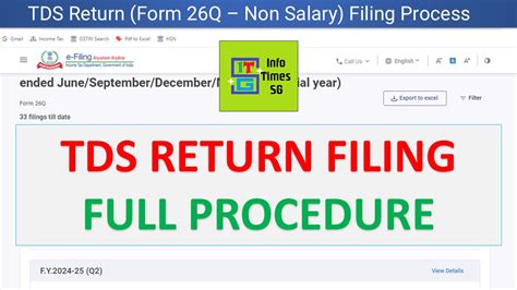 Tds Return Filing Full Procedure Tds Return Preparation And Upload Fvu Tds Non Salary Form