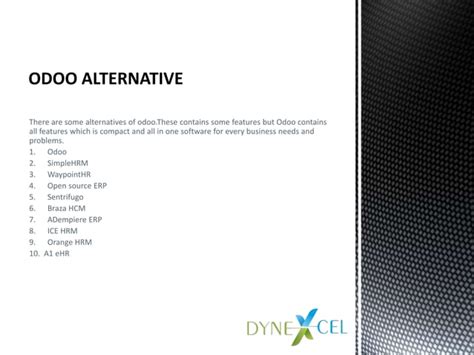 Odoo Features Price Alternatives Ppt