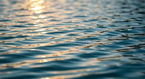 Rippling Water Surface Reflecting Sunlight, Creating a Pattern of Shadows and Stock Illustration ...