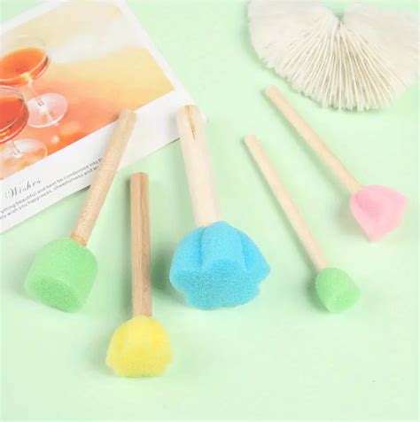 스펀지 문지르기 브러시 드로우 아트 페인팅 문지르기 도구 Diy 스펀지 브러시 색칠하기 그래피티 세트 어린이 페인팅 도구