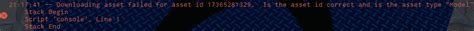 Downloading Asset Failed For Asset Id Even Though Its A Module