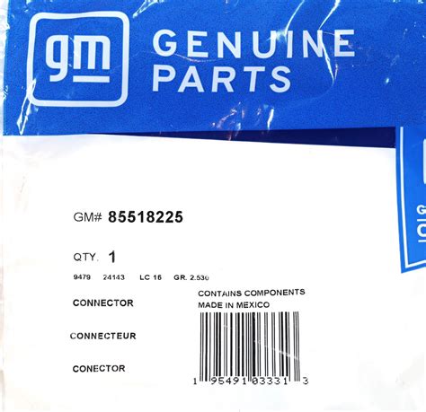 Genuine Gm 85518225 Fuel Pressure Sensor Connector 2017 2025 L5p