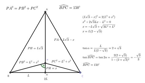 geometry given an equilateral triangle abc and p is any point