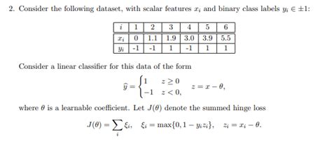 2 Consider The Following Dataset With Scalar
