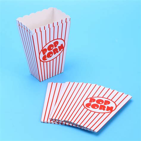 일회용 종이 팝콘 상자 가방 빨간색 줄무늬 팝콘 상자 파티 호의 용품 스낵 식품 캔디 팝 옥수수 상자 컨테이너 케이스선물가방and포장용품 Aliexpress