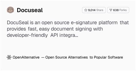 Docuseal Open Source Alternative To Pandadoc And Docusign