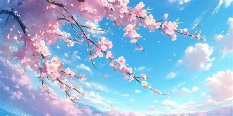 Anime Cherry Blossom Wallpaper Anime Wallpapers Sakura Blossom Sky