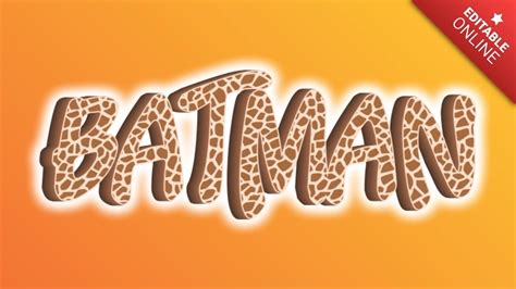 Batman | Giraffe Texture 3D | Text Effect Generator