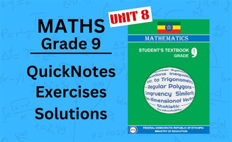 Grade 9 Mathematics Unit 8 Vectors In Two Dimensions Quicknotes Exercises And Solutions Atenu