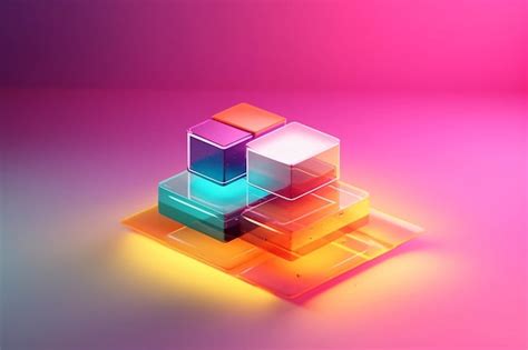 Premium Ai Image Abstract Colorful Cubes Generative Ai