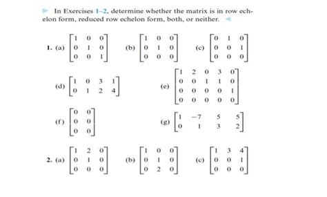 Solved In Exercises 1 2 Determine Whether The Matrix Is In