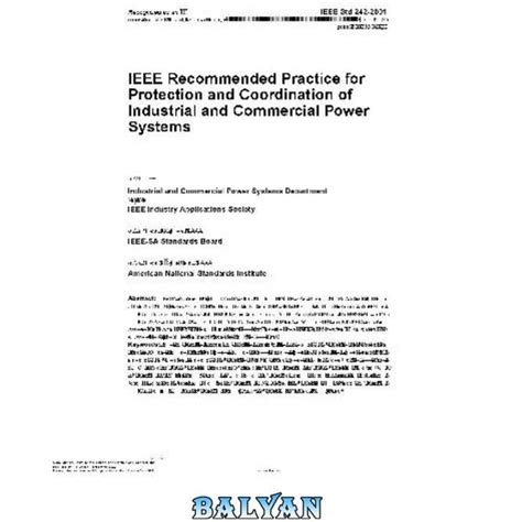 خرید و قیمت دانلود کتاب Ieee Std 242 2001 Buff Book Ieee Relay Protection And Coordination Of
