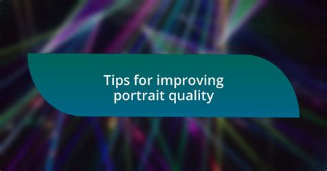 How I Retouched Portraits In Gimp