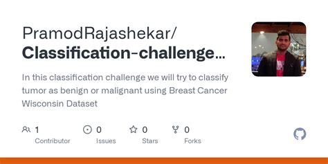 Github Pramodrajashekar Classification Challenge Breast Cancer Wisconsin Dataset In This
