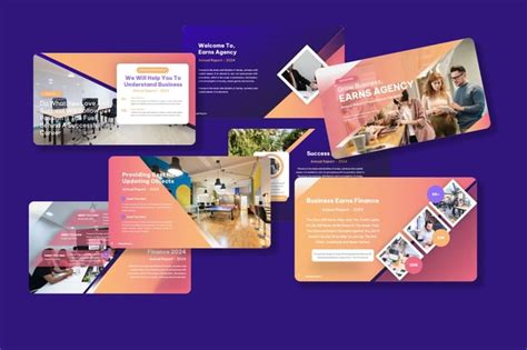 Earns Annual Report Powerpoint Template Incl Presentation And Deck