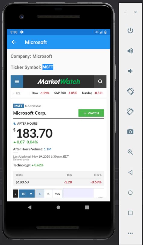 Github Rcgny Xamarin Forms Sample This Is A Small App To Display Tech Stocks From Of The