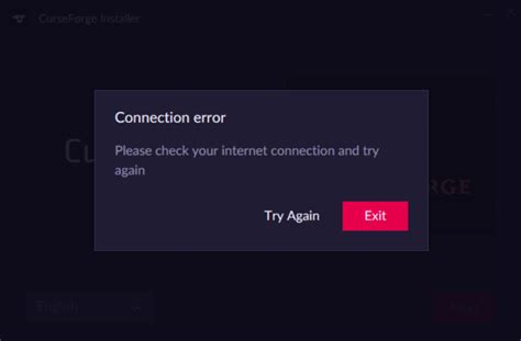 Curseforge Installer Connection Error How To Fix This Issue Obviously My Internet Connection