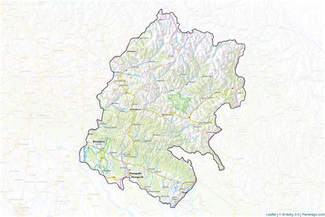 sample maps of seven generated with map cropping masking tool