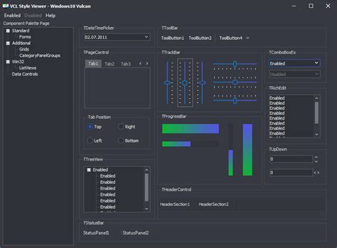Delphistyles Vcl Style Win10modernvulcan Delphistyles Vcl Style Win10modernvulcan