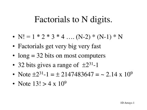 Ppt Factorials To N Digits Powerpoint Presentation Free Download Id 4472343