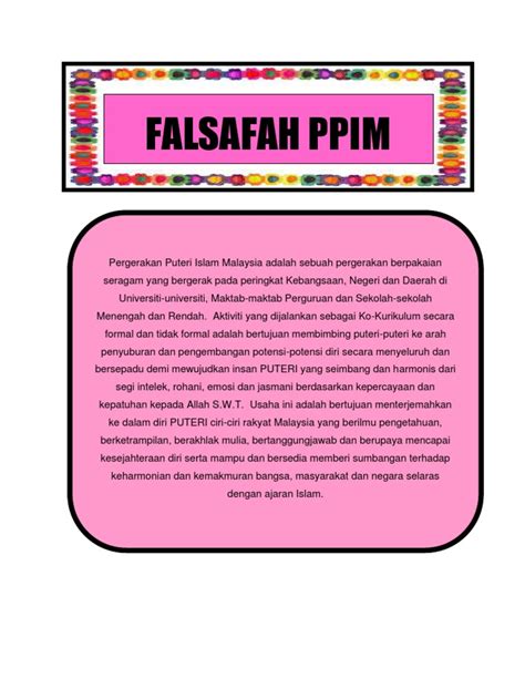 Falsafah Pergerakan Puteri Islam Pdf