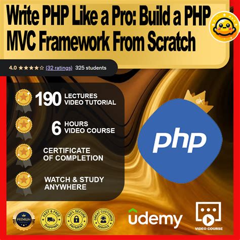 Video Course Write Php Like A Pro Build A Php Mvc Framework From