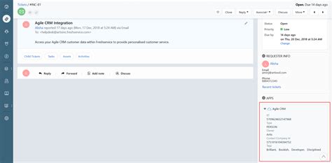 Freshservice Agile Crm Integration Integration Freshworks Marketplace