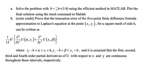 solved numerical problem 2 the function u satisfies