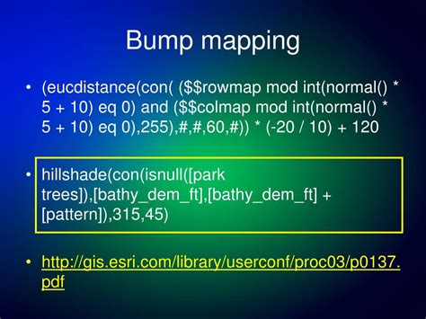 PPT Bump Mapping PowerPoint Presentation Free Download ID