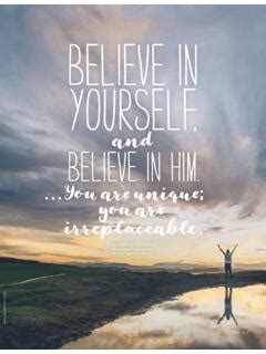 Believe In Yourself Believe In Yourself Lds Org Pdf Pdf4pro