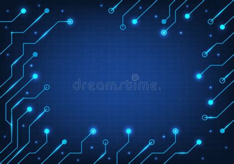 Abstract Printed Circuit Board Pattern Wallpaper Background Stock