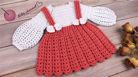 فساتين كروشيه شتوي للاطفال