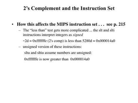 ppt mips architecture arithmetic logic instructions alu design
