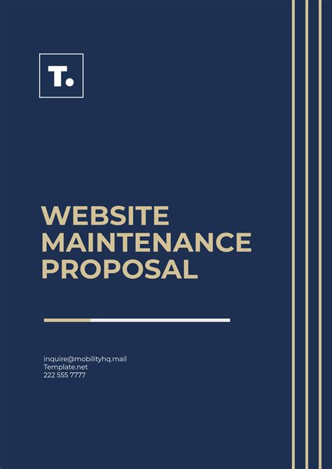 Free Maintenance Proposal Templates Editable And Printable