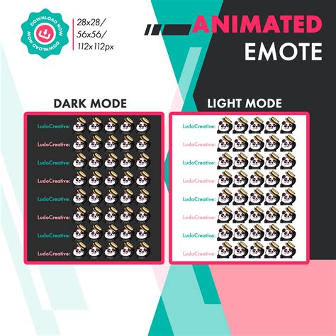 Animated Panda Mlady Emote Cute Panda Animated Emotes For Twitch Youtube Discord Streamers Etsy