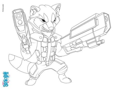 Rocket Raccoon Coloring Pages