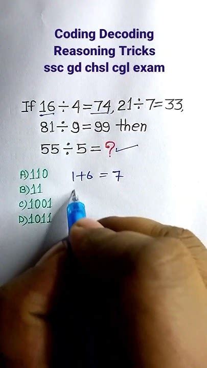 Coding Decoding Coding Decoding Reasoning Tricks Reasoning For Ssc Gd Puzzle Shorts