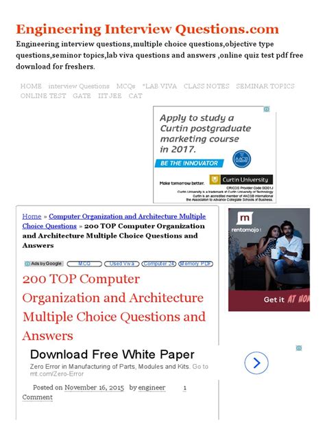 200 Top Computer Organization And Architecture Multiple Choice
