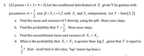solved 3 22 points 5 3 9 5 let the conditional