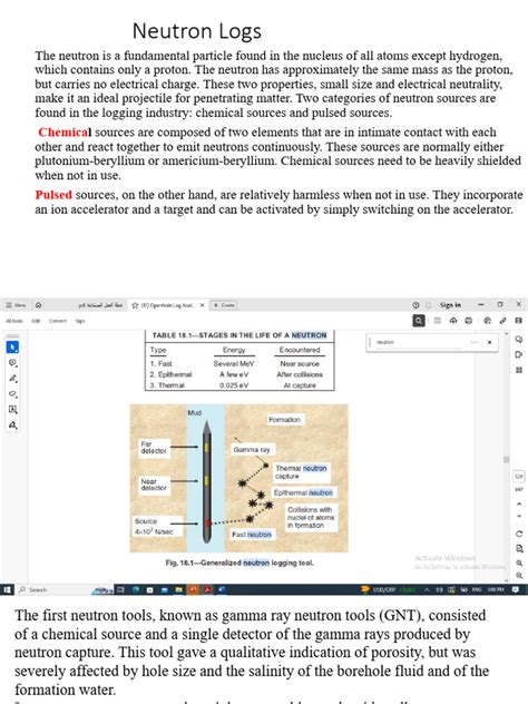 8 Neutron Log Pdf Neutron Atomic Nucleus