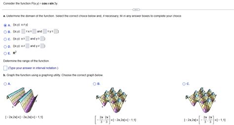 Solved Consider the function P x y cosxsin3y a Letermıne Chegg com