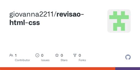 GitHub Giovanna Revisao Html Css