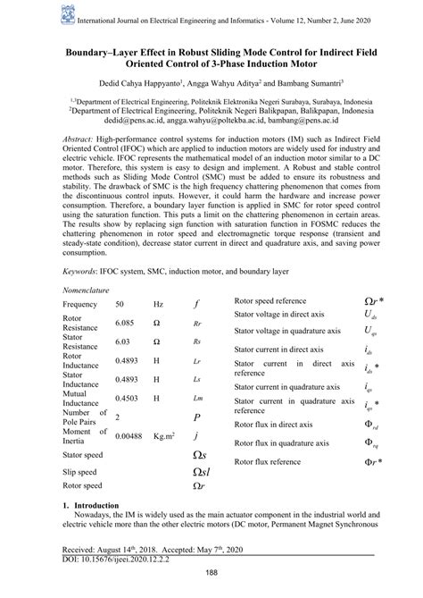 Pdf Boundarylayer Effect In Robust Sliding Mode Control For Indirect