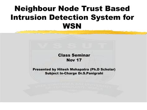 Pdf Seminar On Neighbor Node Trust Based Intrusion Detection System