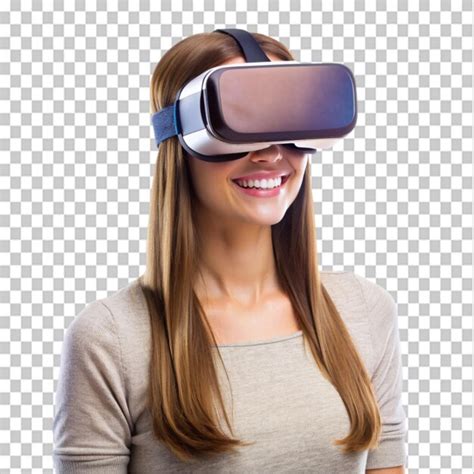 Premium Psd Women Wearing Vr Glasses