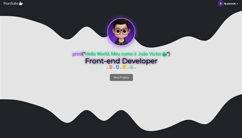 Github Joaovic Techportfolio Html Apresento Lhe Meu Antigo