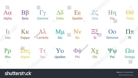 Stockvector the greek alphabet letters font. greek alphabet set vector ...
