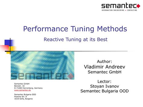 ppt performance tuning methods powerpoint presentation free download