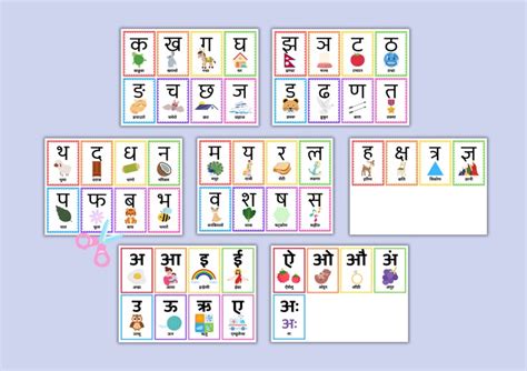 Nepali Alphabet Flashcards Etsy