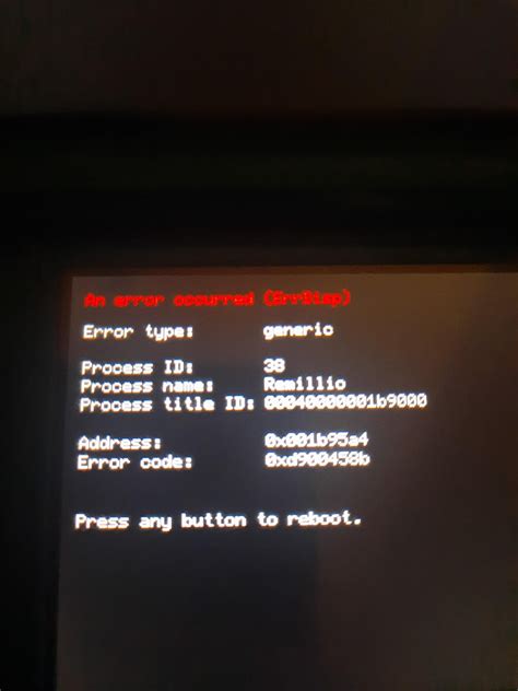 Error Occurederrdisp And Exception Occured On Luma3ds 1312 R